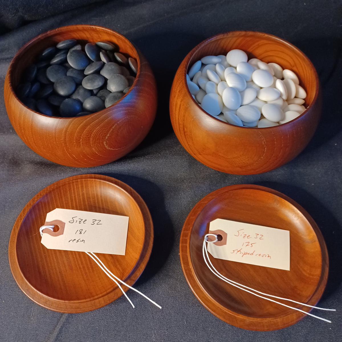 #C337 - 9mm Go Stones (resin) and Go Bowls (keyaki) Set – badukclub