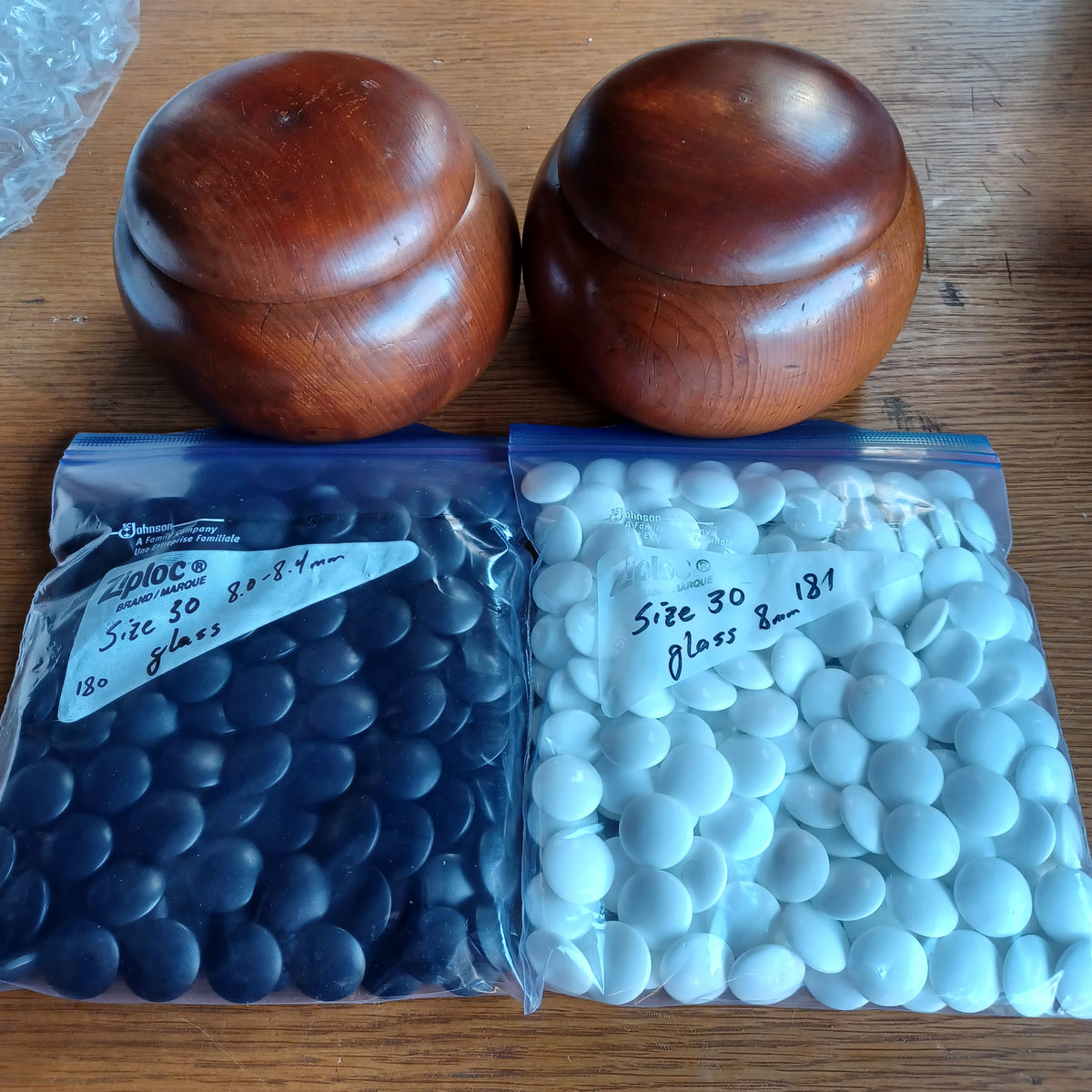 Size 30 Go Stones and Go Bowls Set - XL Oak / Cherry - Glass - #C102 ...