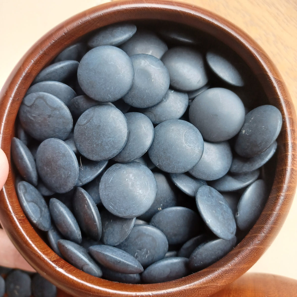 #C148 - Size 28 Slate and Shell Go Stones and Go Bowls Set - Moon - Ch ...