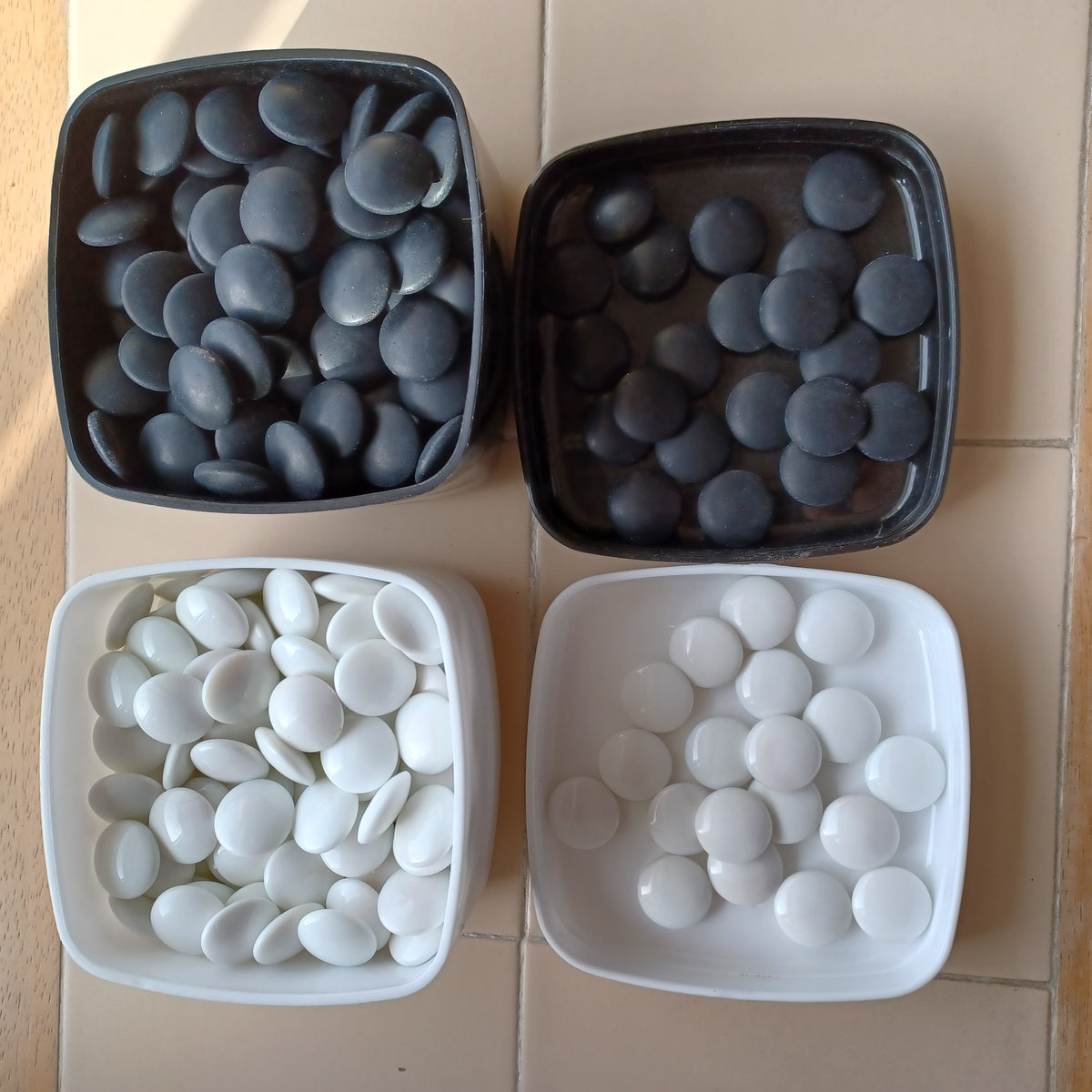 #C198 Table Board Set - Six Brothers Baduk - Size 31 Glass Stones - Re ...